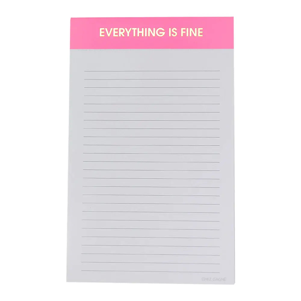 Everything Is Fine Notepad – Rendered Unique