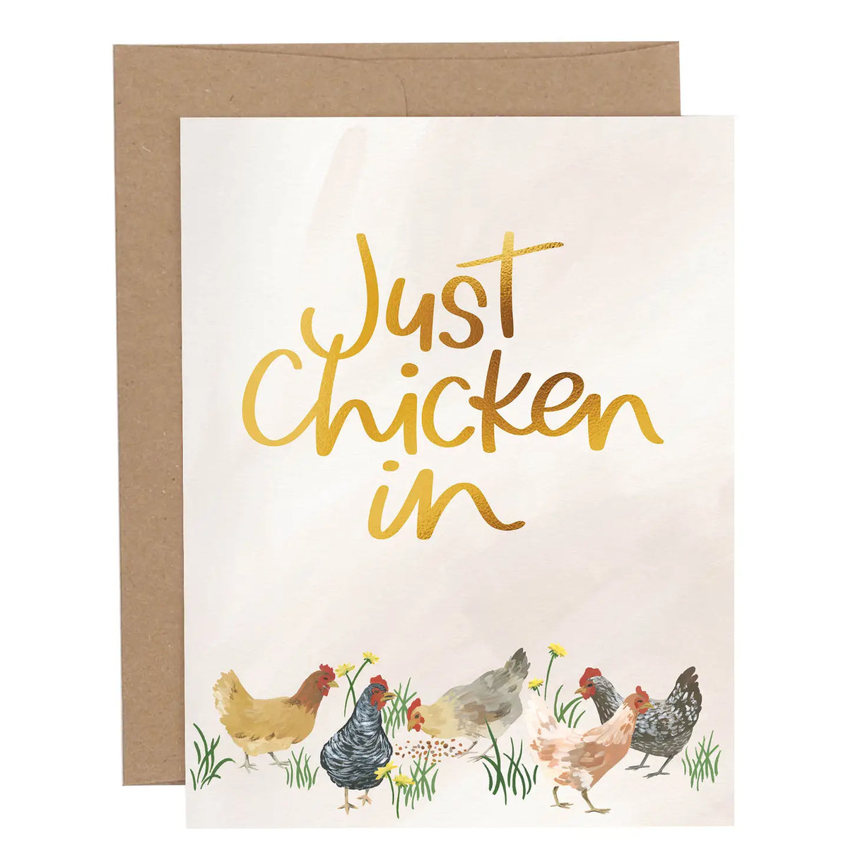 Just Chicken In Greeting Card – Rendered Unique