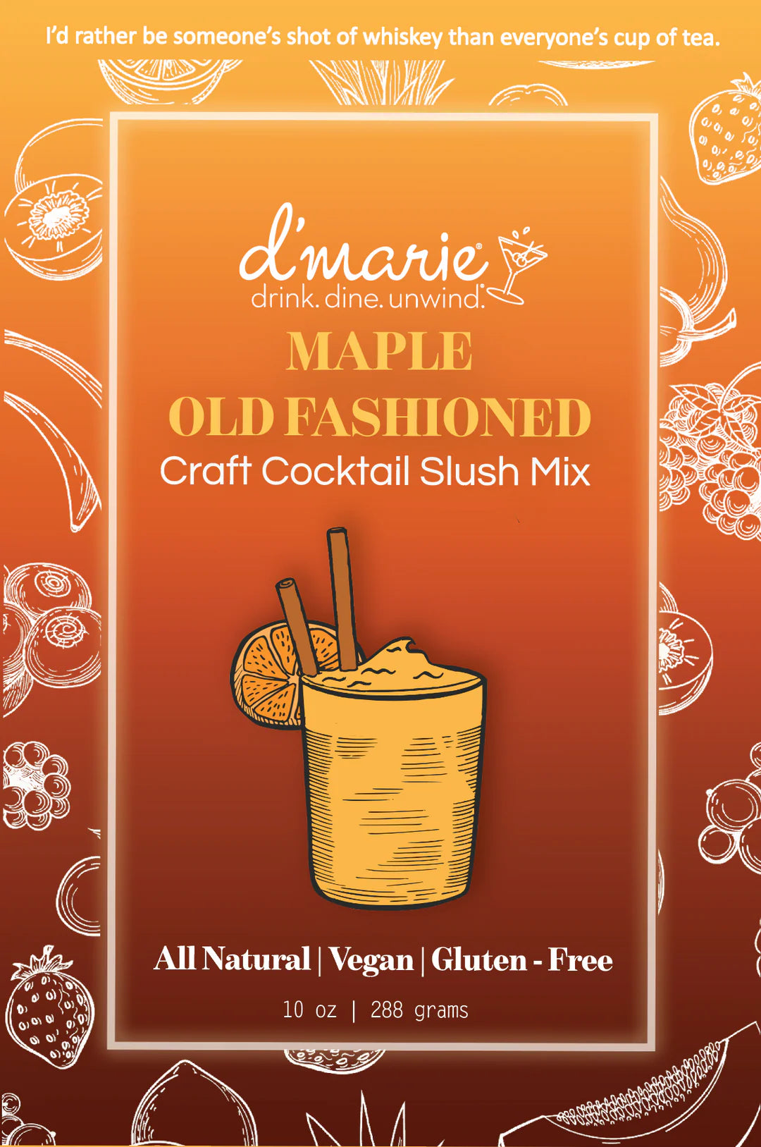 Maple Old Fashioned Cocktail Slush by D'Marie – Rendered Unique