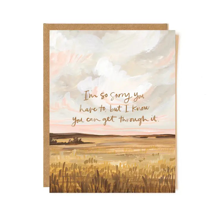 So Sorry Landscape Sympathy Greeting Card – Rendered Unique